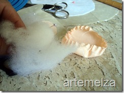 ARTEMELZA - Arte e Artesanato: Fuxico – anjinho para enfeitar árvore ...